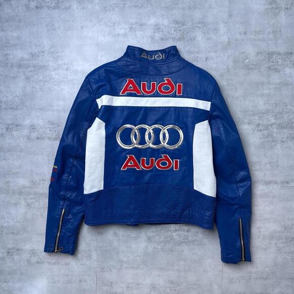 Nascar | Jackets & Coats | Y2k Audi Racing Nascar 0s Vintage Leather ...